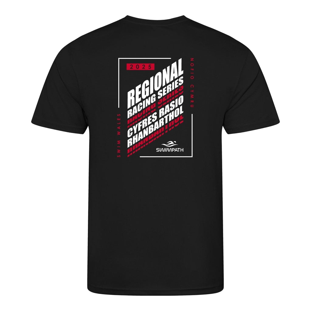 Swim Wales North Regional Racing Series 2025 T-Shirt - Jet Black – SwimPath